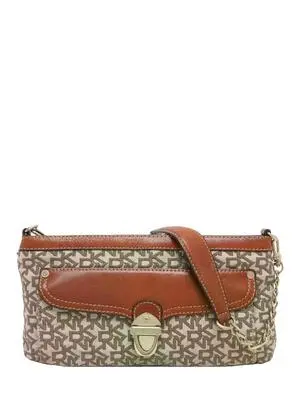 Dkny Monogram Patterned Shoulder Bag - Neutrals