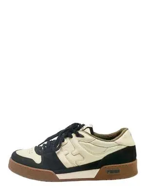 Fendi Lace-up Round-toe Sneakers - Neutrals