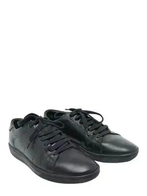 Saint Laurent Leather Court Classic Sneakers - Black