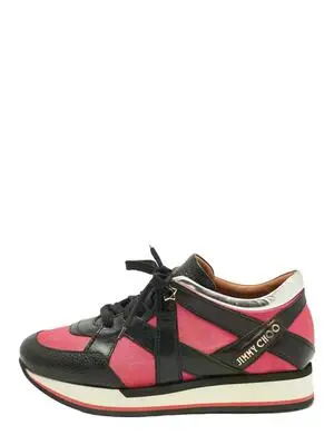 JIMMY CHOO Panelled Lace-up Sneakers - Black