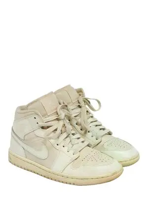 JORDAN Air 1 Leather Sneakers - Neutrals