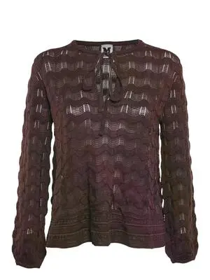 Missoni Wavy-knit Top - Purple