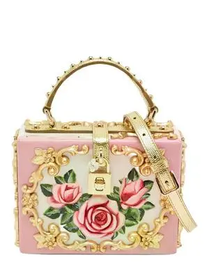 Dolce & Gabbana Floral-detail Mini Bag - White