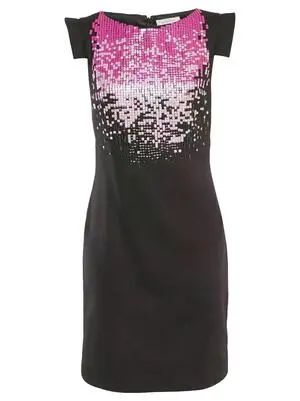 Versace Wool Embellishment Dress - Black