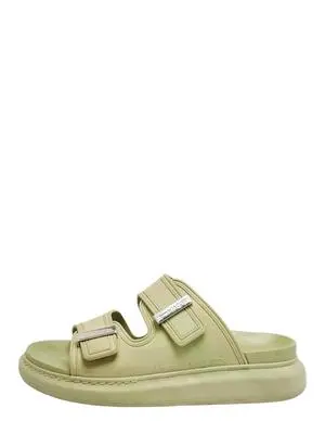 Alexander McQueen Rubber Buckle Slides - Green