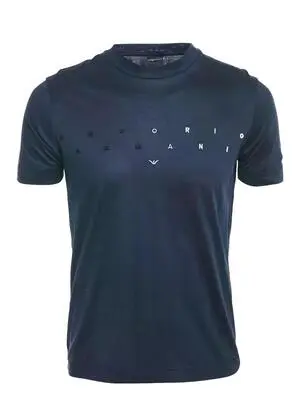 Emporio Armani Embroidered Crew-neck T-shirt - Blue
