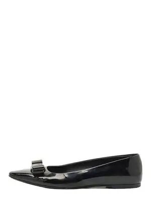 FERRAGAMO Vara Bow Detail Ballet Flats - Black