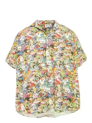 Vetements Cartoon-print Cotton Shirt - White