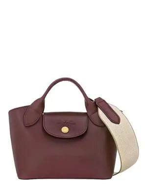 Longchamp Logo-Embossed Tote Bag Red