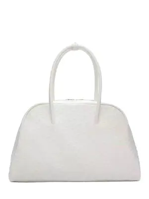 Loulou De Saison Darnen Textured Leather Tote Bag - White