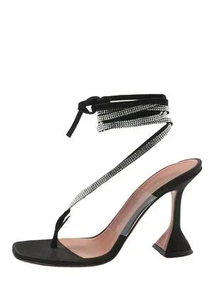 Amina Muaddi Zula Crystal-embellished Sandals - Black