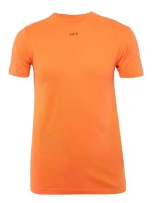 Off-White Logo-print Crew-neck T-shirt - Orange