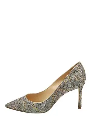 JIMMY CHOO Floral Lace Romy Pumps - Grey