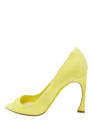 Dior Open-toe Sculpted Heel Pumps - Yellow