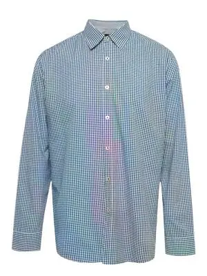 BOSS Check Cotton Shirt - Blue