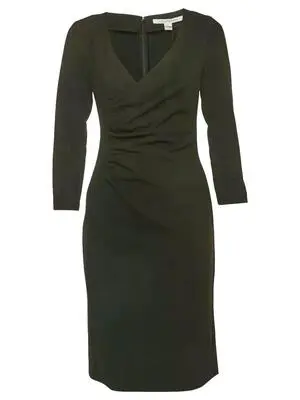 Diane Von Furstenberg Elliana Draped Midi Dress - Black