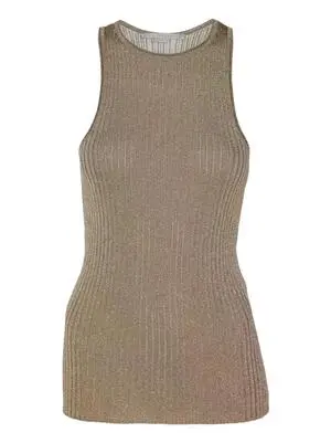 Stella McCartney Lurex-detailed Tank Top - Gold