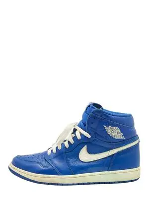 JORDAN Leather Lace-up Sneakers - Blue
