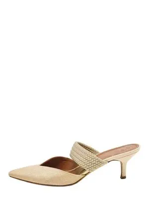 MALONE SOULIERS Raffia Woven-strap Mules - Neutrals
