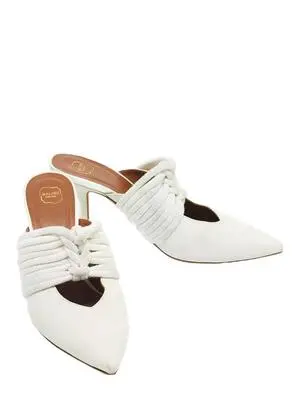 MALONE SOULIERS Leather Mules - White
