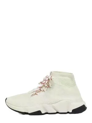 Balenciaga Knitted Lace-up Sneakers - White