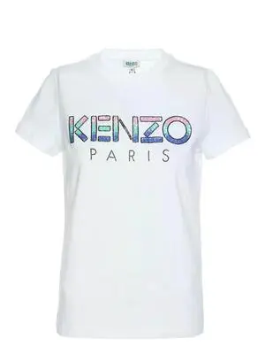 Kenzo Sequinned Logo T-shirt - White