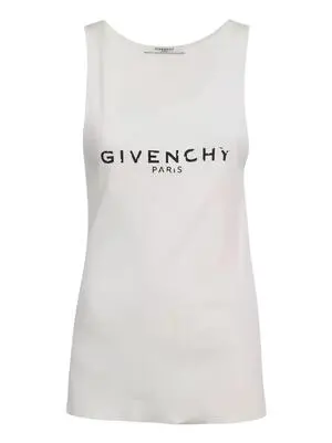 Givenchy Logo-print Rib-knit Tank Top - White