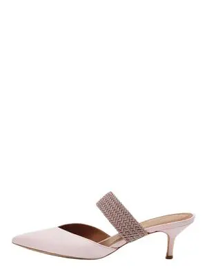 MALONE SOULIERS Strap-braided Leather Mules - Pink