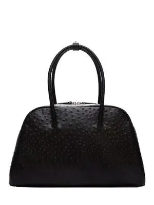 Loulou De Saison Darren Textured Leather Travel Bag - Black