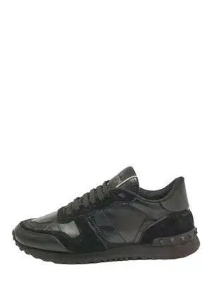 Valentino Garavani Suede Panelled Sneakers - Black