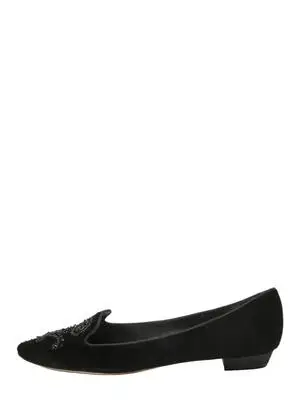 Rene Caovilla Velvet-finish Loafers - Black