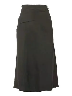 Jacquemus Virgin Wool Midi Skirt - Black