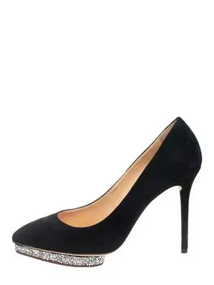 CHARLOTTE OLYMPIA 110mm Suede Pumps - Black