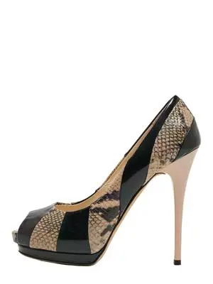 GIUSEPPE ZANOTTI 120mm Embossed-leather Pumps - Black