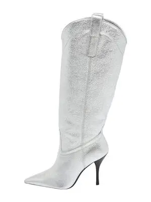 STUART WEITZMAN 100mm Outwest Boots - Silver
