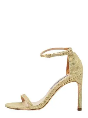 STUART WEITZMAN Glitter-embellished Sandals - Gold