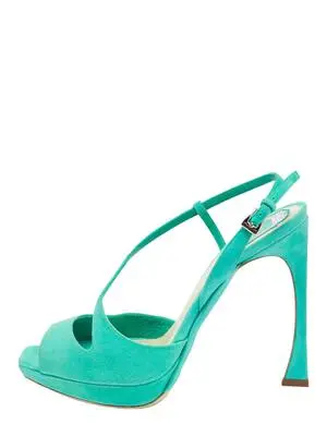 Dior Sculpted-heel Slingback Sandals - Green