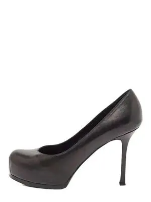 Saint Laurent Leather Heeled Pumps - Black