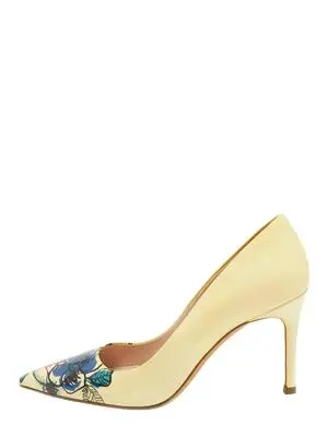 Miu Miu Floral-print Pumps - Yellow