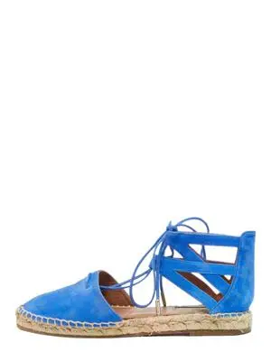 AQUAZZURA Lace-up Suede Espadrilles - Blue