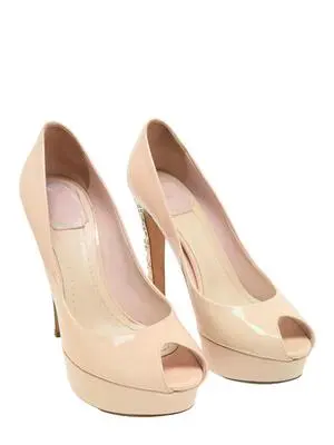 Dior 135mm Leather Peep-toe Pumps - Pink