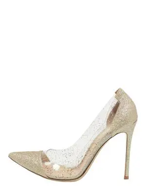 GIANVITO ROSSI 105mm Plexi Glitter-embellished Pumps - Gold