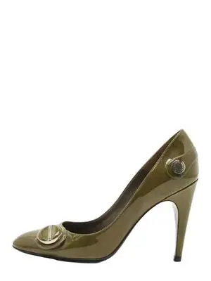 LOUIS VUITTON Almond-toe Leather Pumps - Green