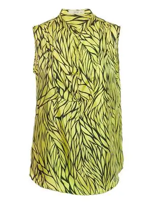 Etro Printed Silk Top - Yellow