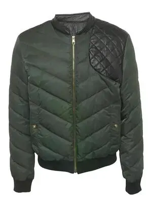 VERSUS Quilted Leather Jacket - Green
