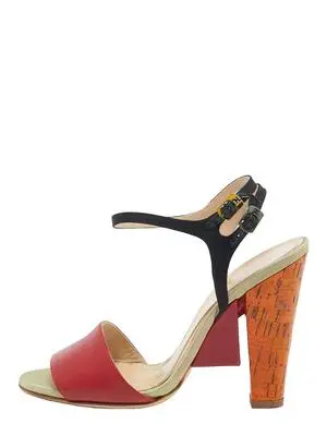 Fendi 110mm Buckle-detail Heeled Sandals - Red