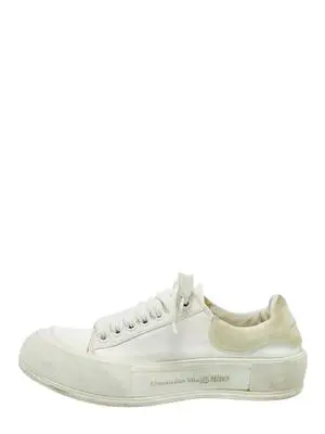 Alexander McQueen Canvas Platform Sneakers - White