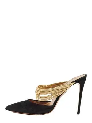 AQUAZZURA Rendez Vous Pointed-toe Mules - Black