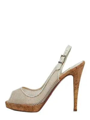 CHRISTIAN LOUBOUTIN Slingback Heeled Sandals - White