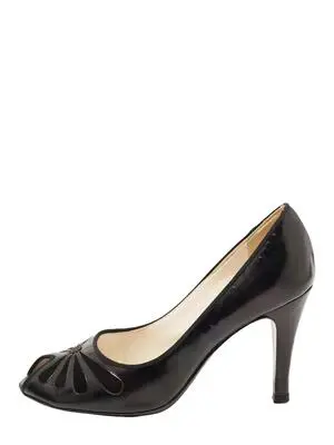 Marc Jacobs 85mm Leather Flower Cut-out Pumps - Black